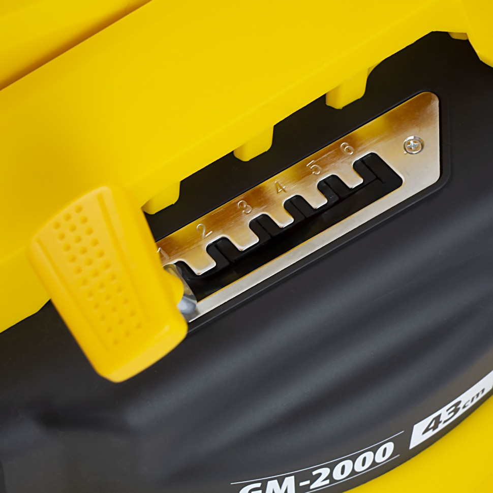 Газонокосилка электрическая GM-2000, 2000 Вт, ширина 43 см, 6 уровней ...
